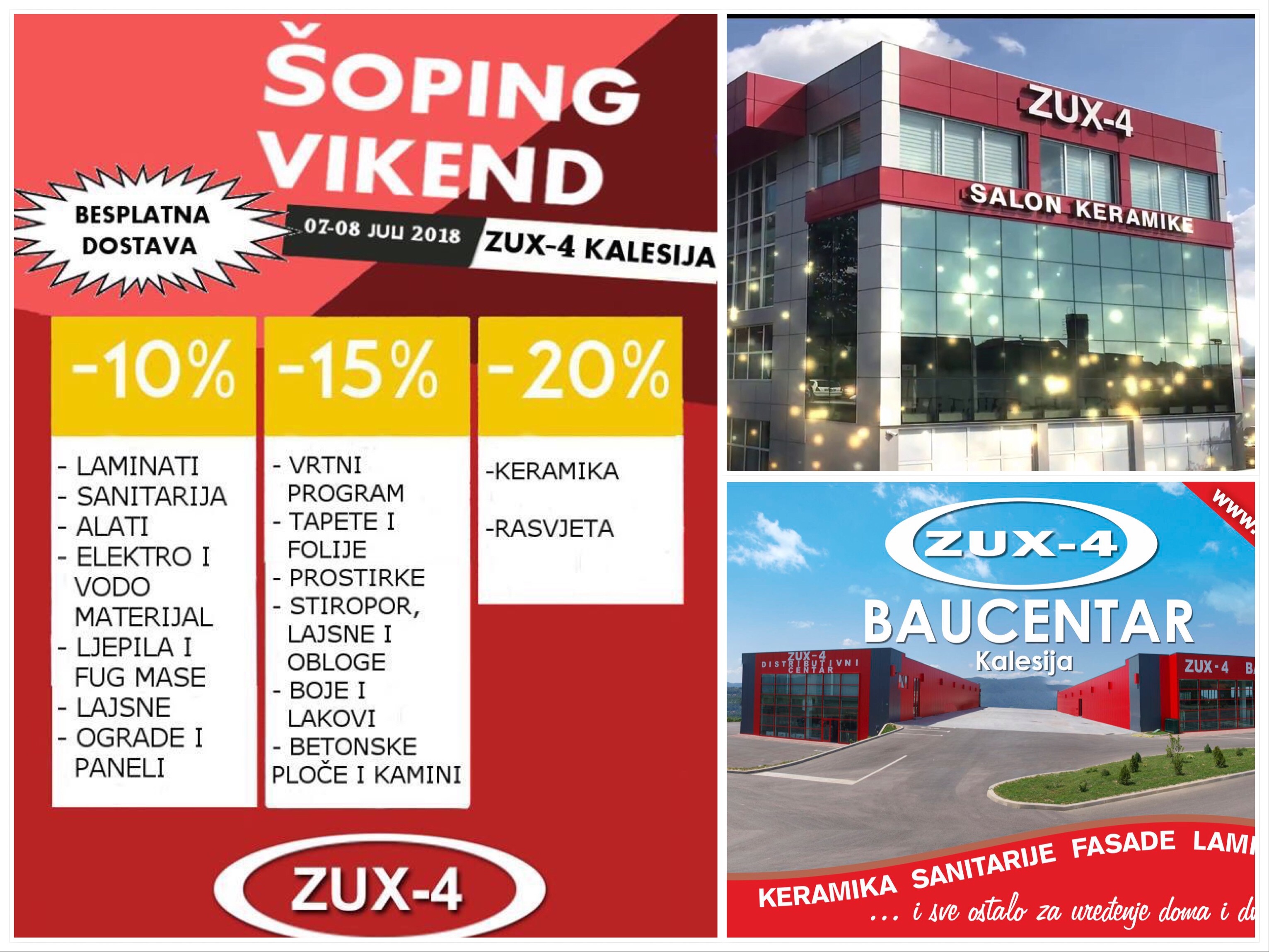 ZUX-4 Kalesija: ŠOPING VIKEND uz popuste do 20% u svim poslovnim ...