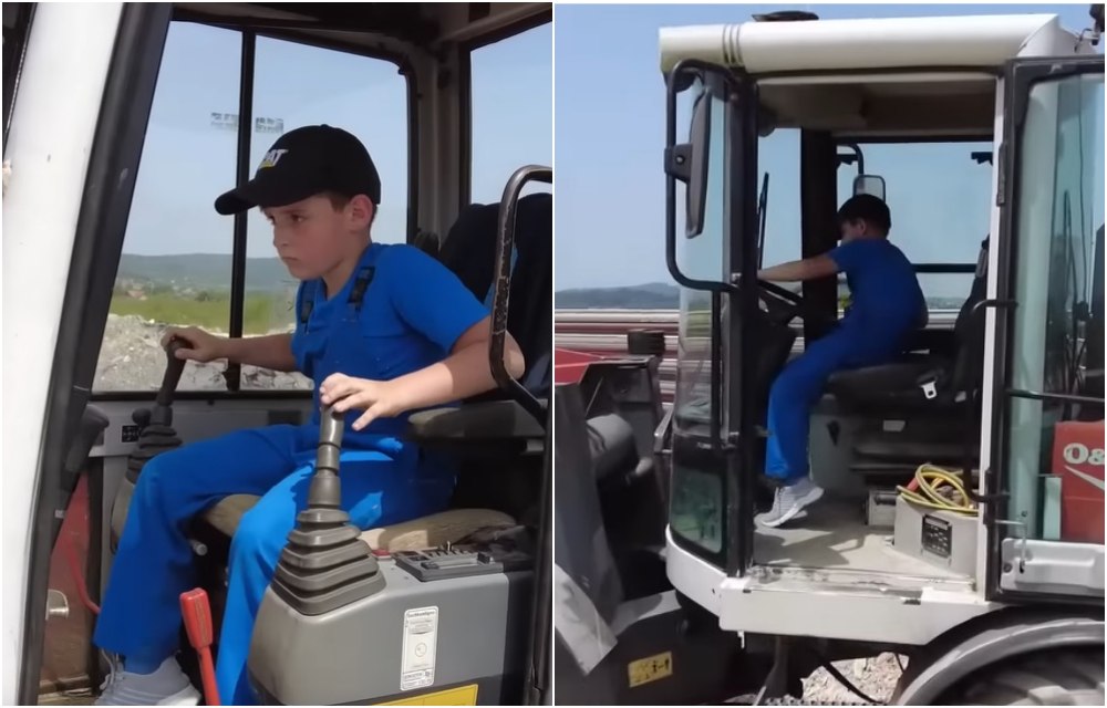 VIDEO/ Devetogodišnji Vedad Spahić iz Kalesije vozi bager: ‘Prvi put je ...